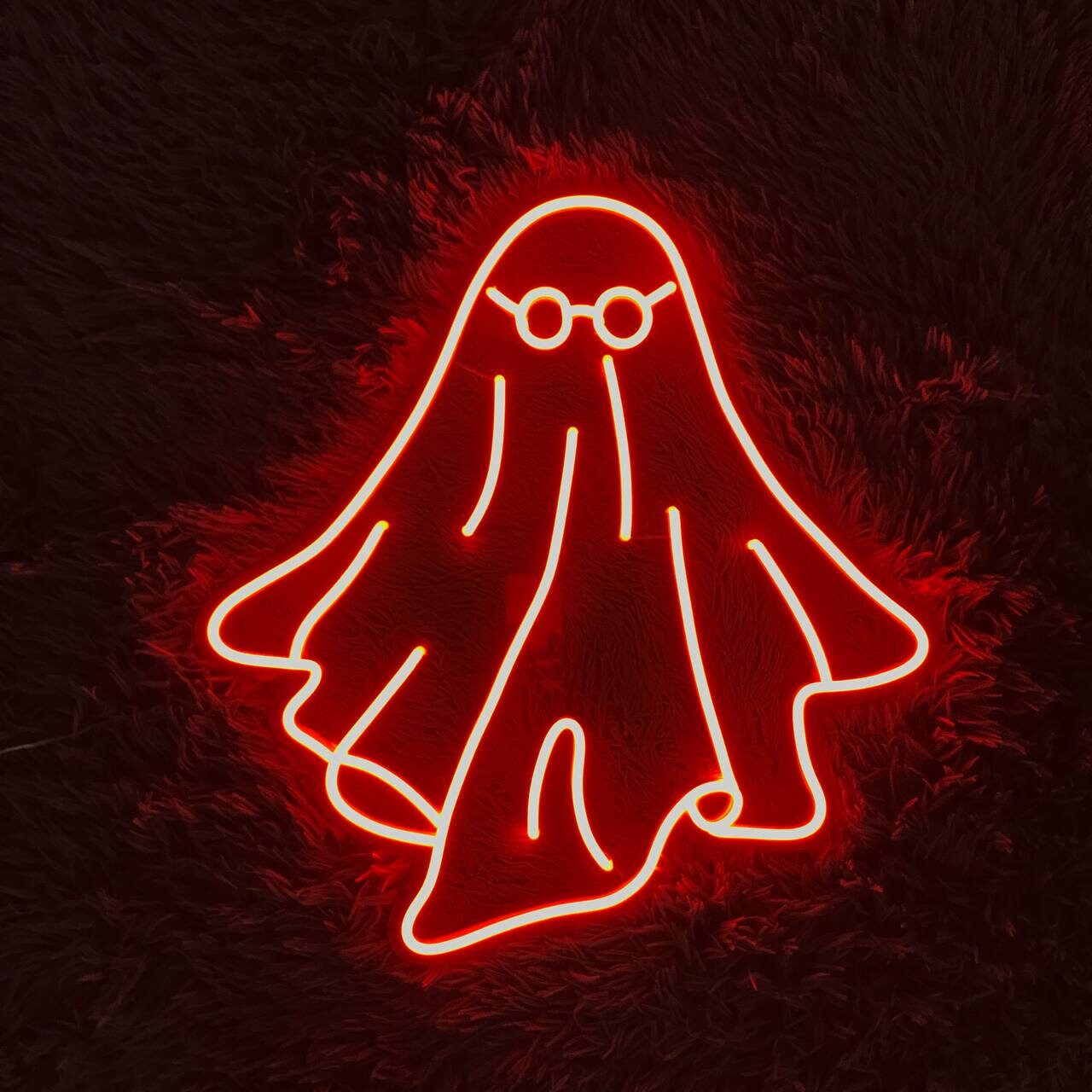 Ghost Neon Signscary Ghost Led Signghost Light - Etsy
