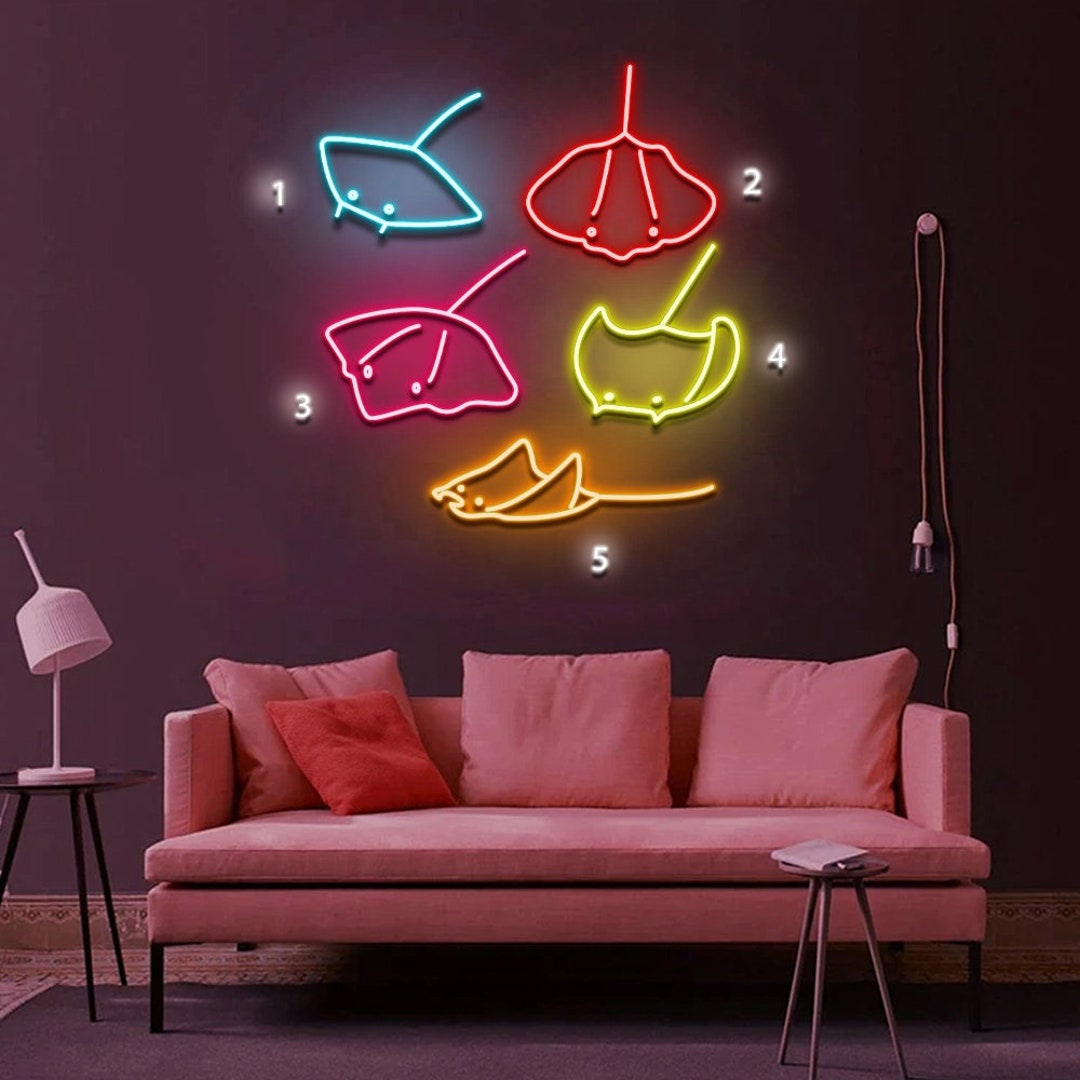 Ray Neon Sign Ray Neon Sign Ocean Monster Neon Sign Fish - Etsy