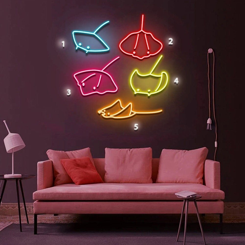 Ray Neon Sign Ray Neon Sign Ocean Monster Neon Sign Fish - Etsy