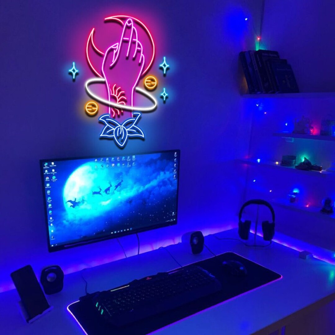 Custom Hand Ledspiritual Hand Neon Signtarot Hand Neon - Etsy