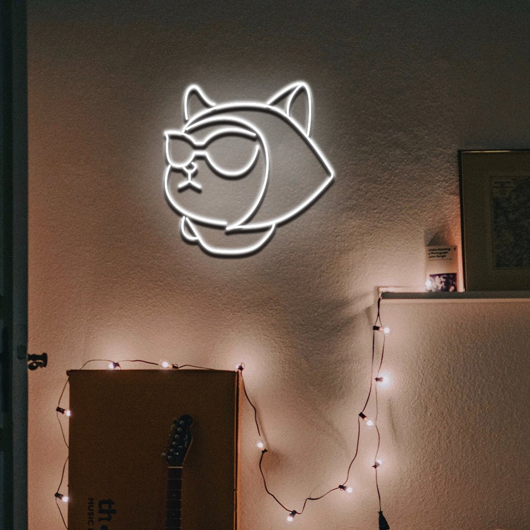 Little Red Riding Hood Cat LED Neon Meowdy Red Riding Hood - Etsy