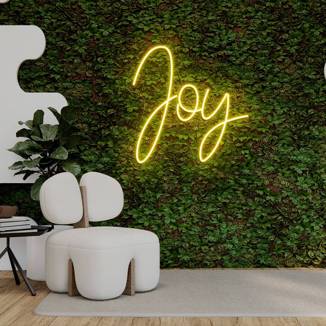 Joy Neon Sign Wedding Neon Signletters Neon Signbright - Etsy