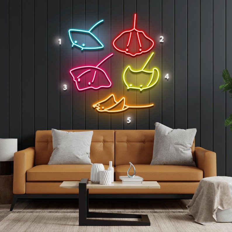 Ray Neon Sign Ray Neon Sign Ocean Monster Neon Sign Fish - Etsy