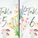 Floral Table Numbers 1-20 Digital Download 5x7 Pdf. Print at Home for ...