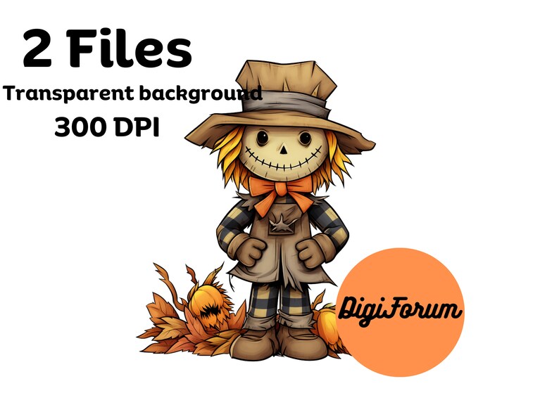 Cute Scarecrow Clipart Fall Autumn Clipart Halloween - Etsy