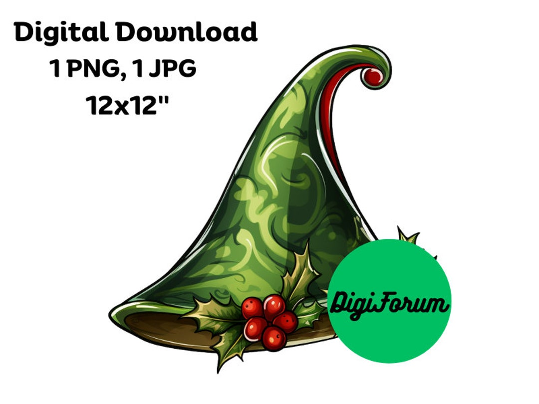 Elf Hat Clipart Christmas Hat Clipart Santa's Elves - Etsy