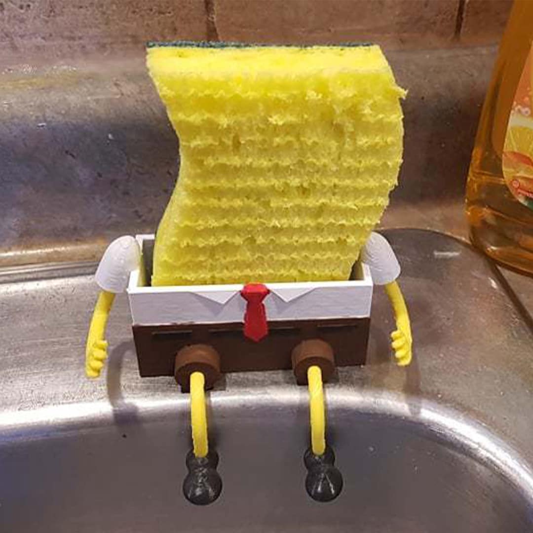 Spongebob Draining Sponge Dish, Kitchen Sink Organizer, Cute Sponge ...