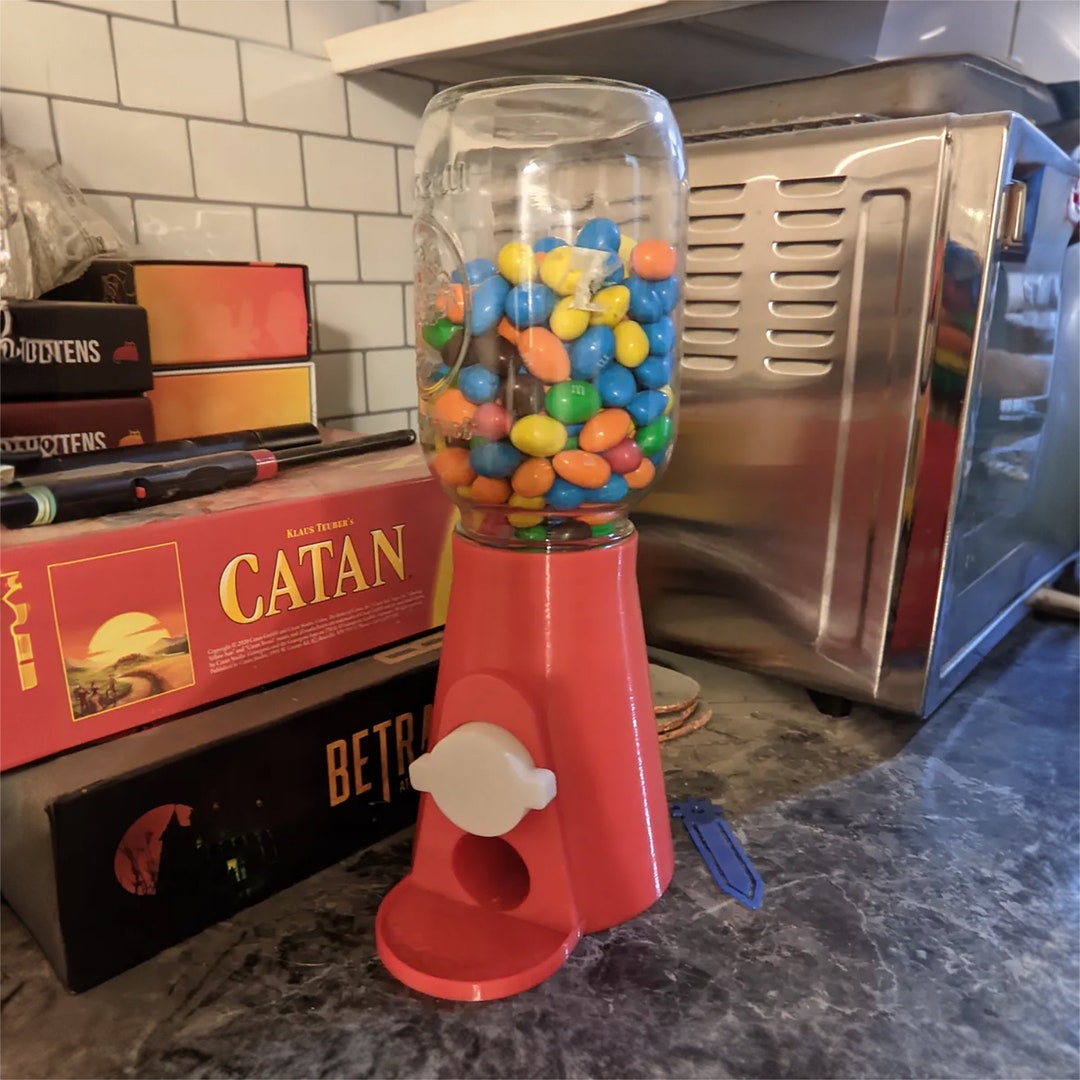 Mason Jar Candy Machine, 3D Printed Candy Dispenser, Fun Mason Jar ...