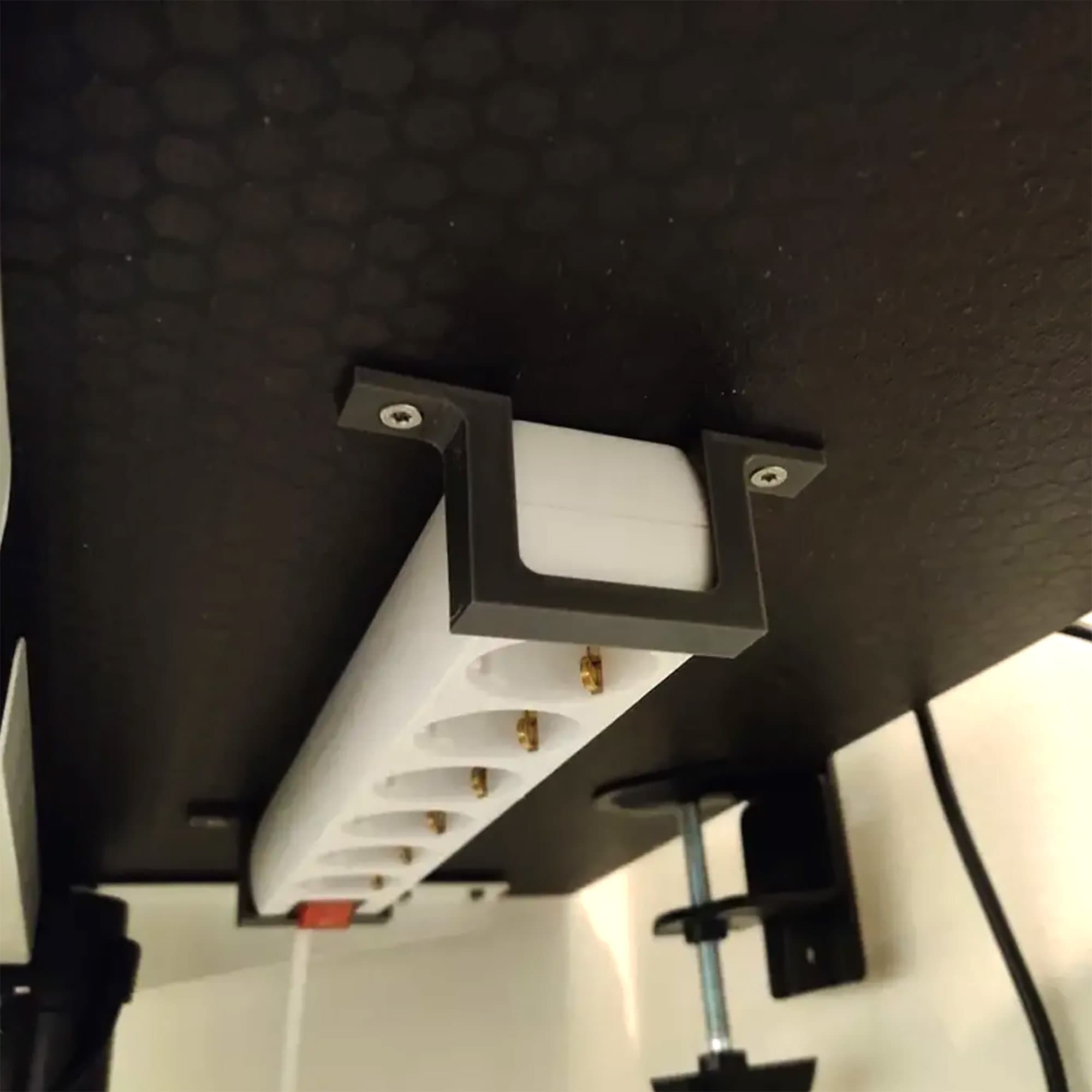 Under-desk Power Strip Mount, Wall Surge Protector Bracket, Workshop ...