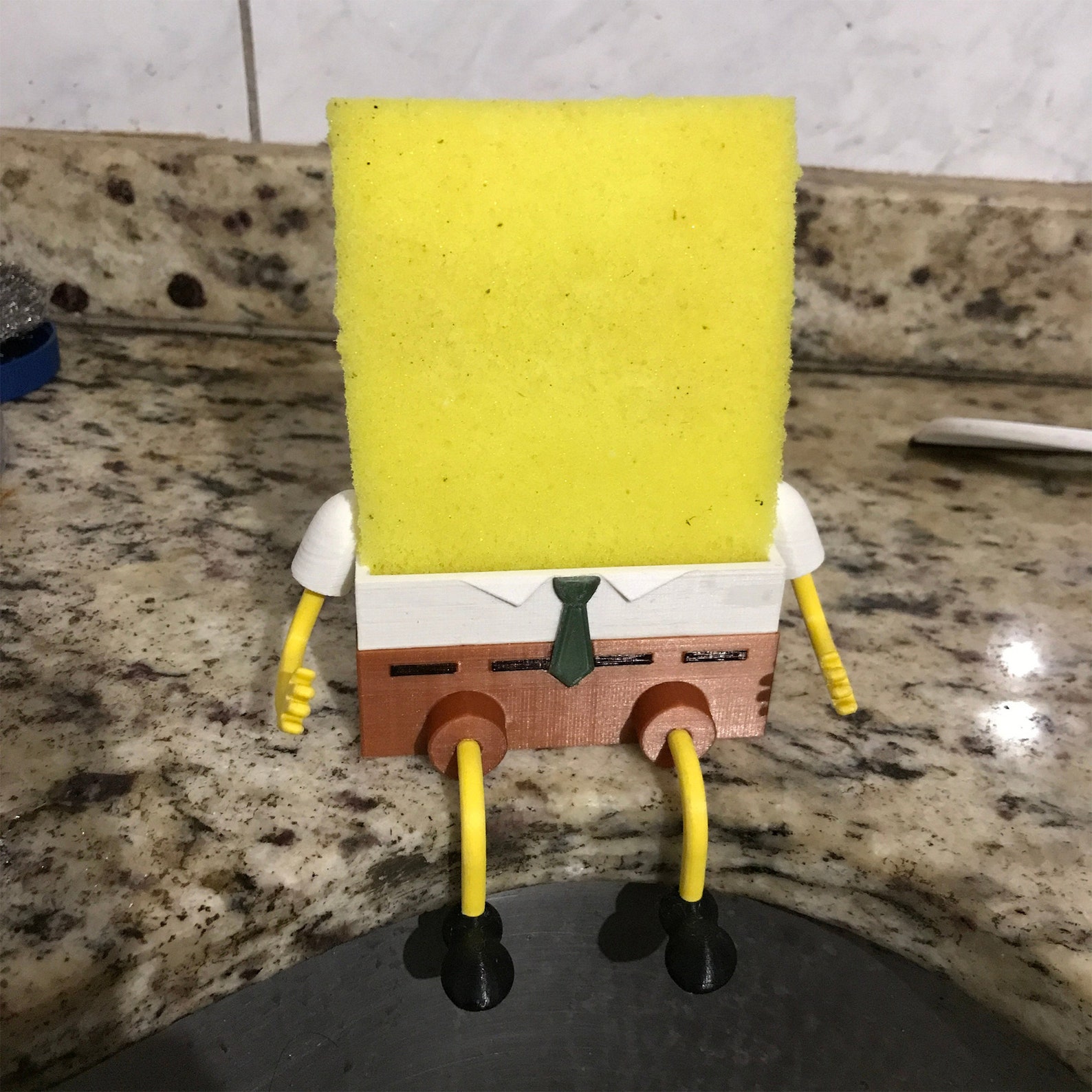 Spongebob Draining Sponge Dish, Kitchen Sink Organizer, Cute Sponge ...