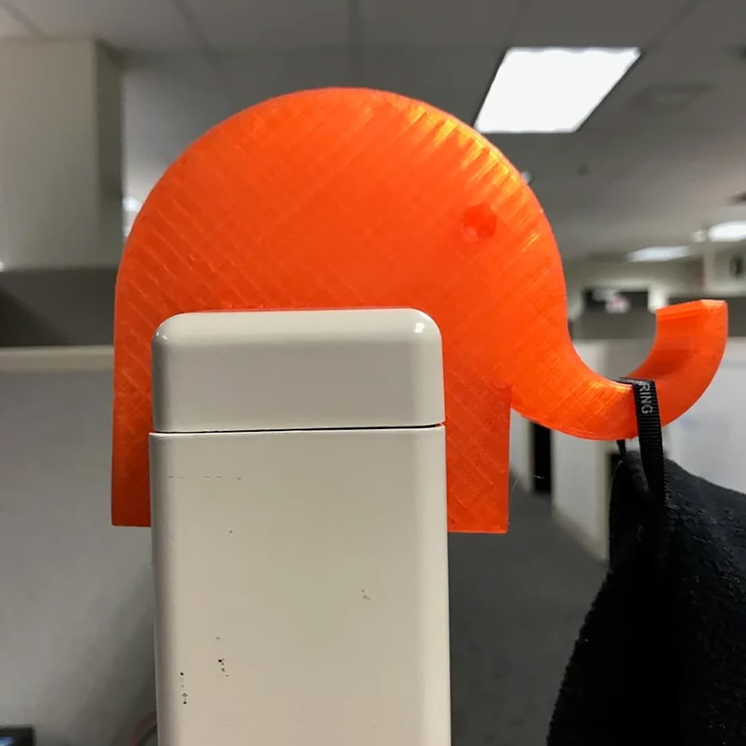3d Printed Cubicle Coat Hook