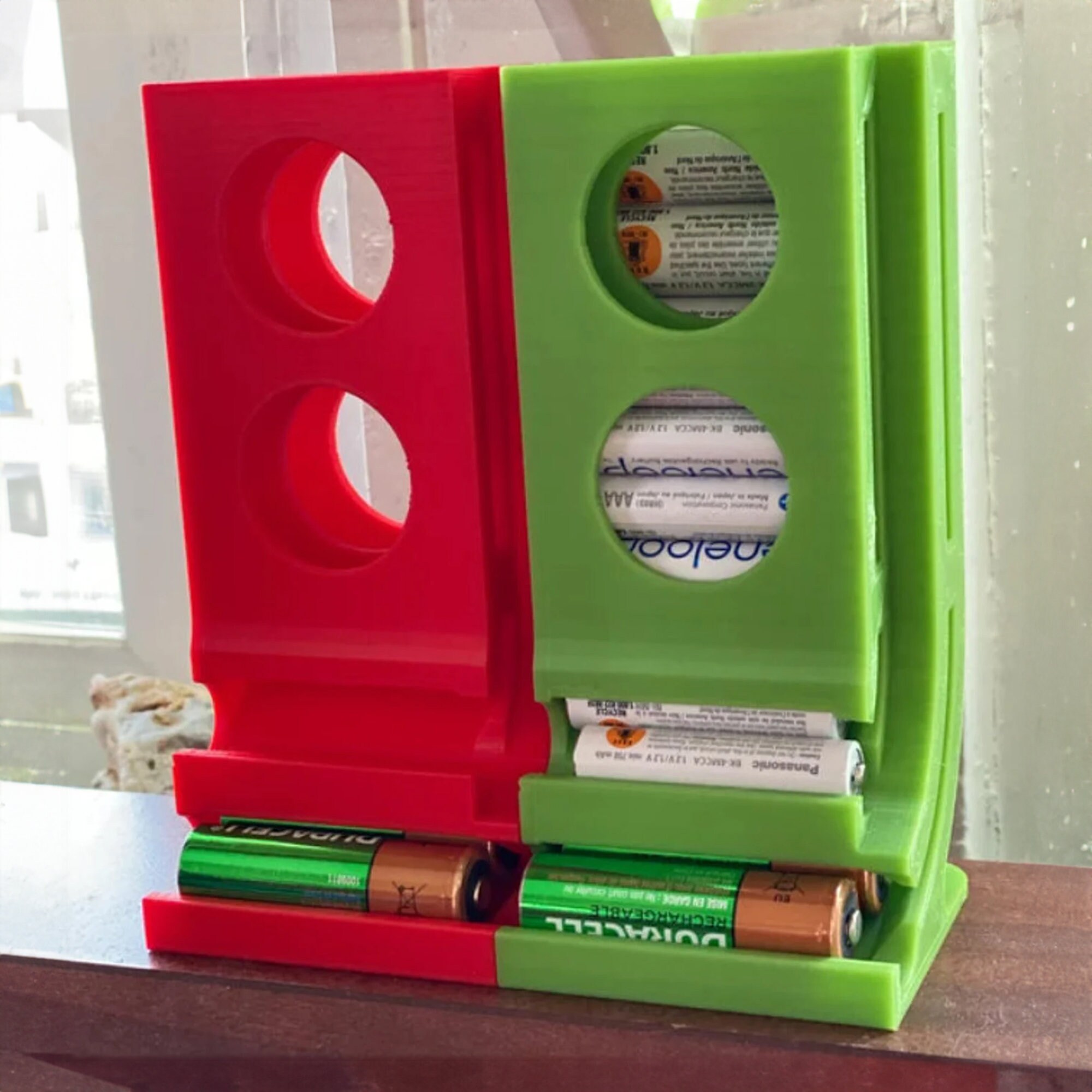 AA and AAA Battery Dispenser, Desktop Organizer, Handy Battery Holder ...