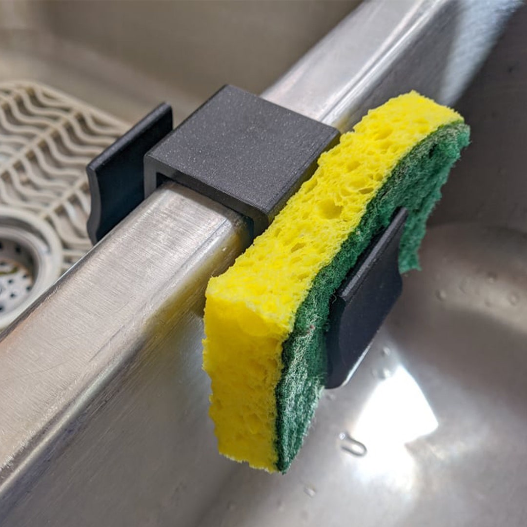 Double Kitchen Sink Sponge Holder, Over-sink Drainer, Dual Sponge ...