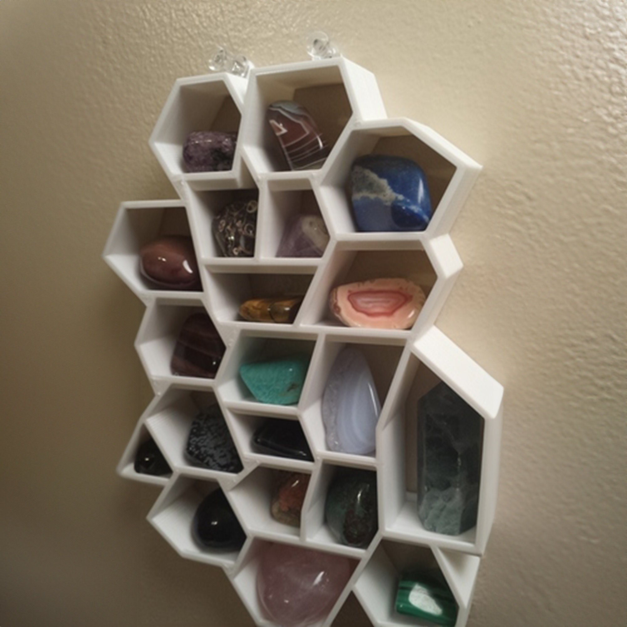 Crystal Wall Display, Gem Shelf Organizer, Rock Collector Showcase ...