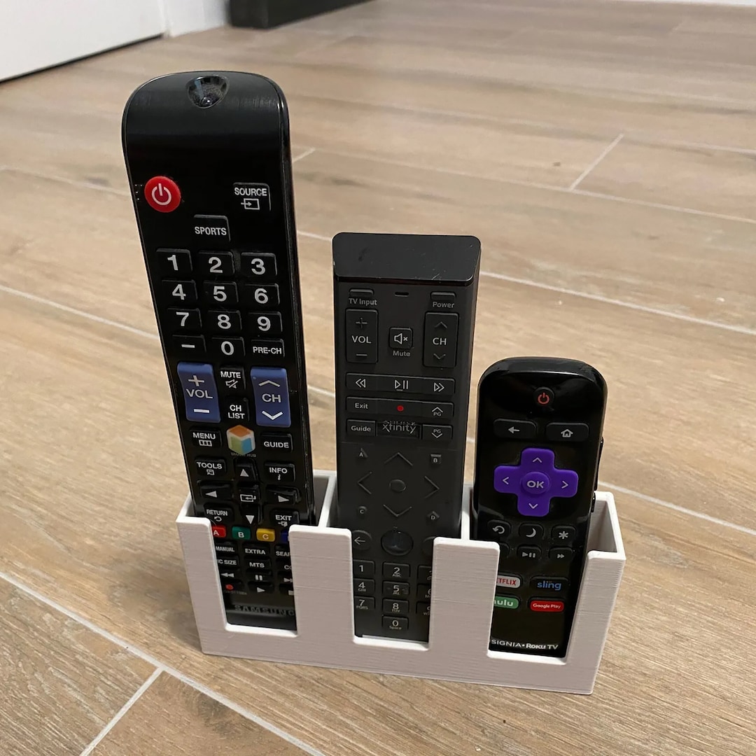 Wall Mountable Remote Control Holder for 3 Remotes, Universal Remote ...