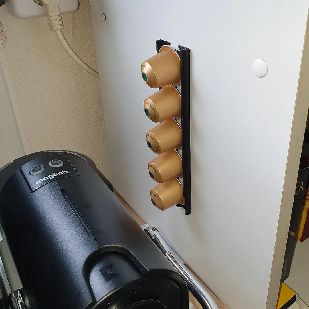Nespresso Capsule Wall Holder Light, Wall Mount Capsule Organizer ...