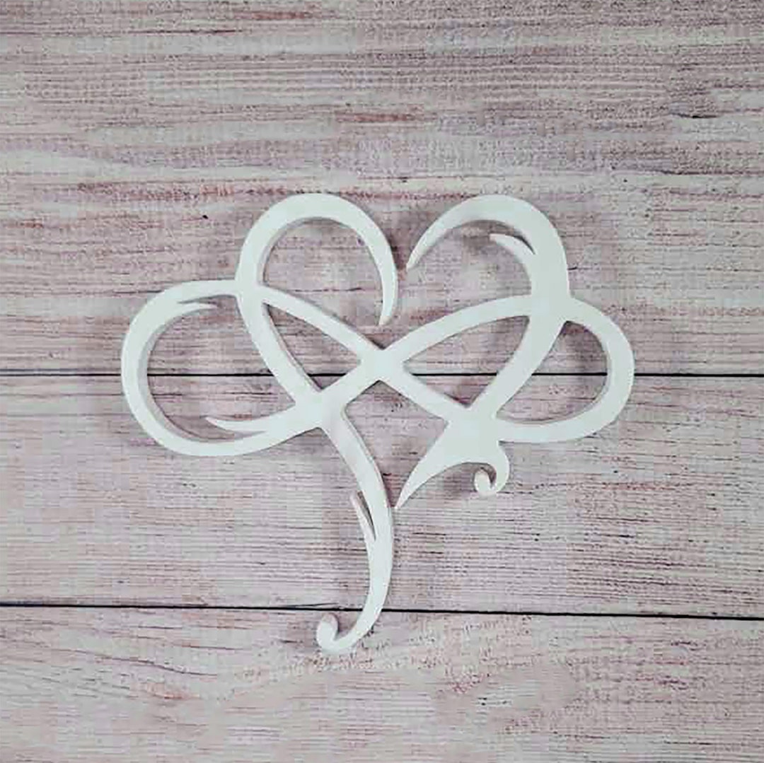 Infinity Heart Wall Art Decoration, Minimalist Love Symbol, Engagement ...