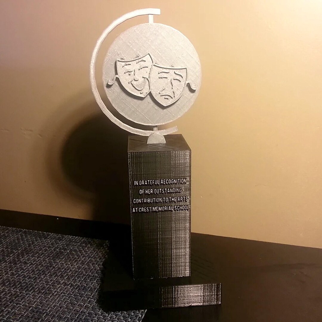 Theatre Trophy With Comedy and Tragedy Masks, Actor Achievement Award ...