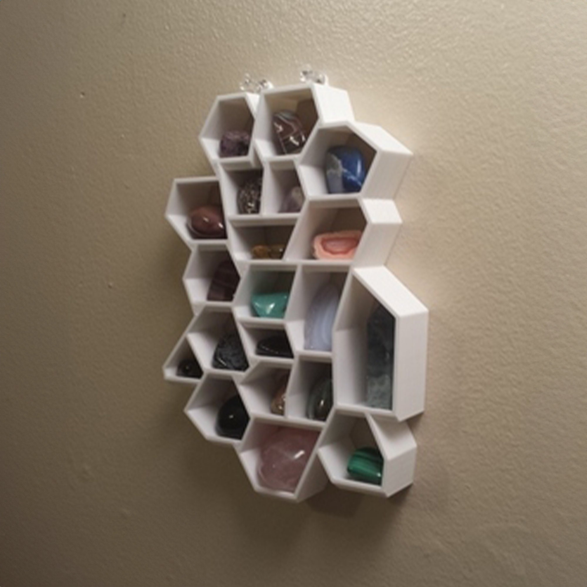 Crystal Wall Display, Gem Shelf Organizer, Rock Collector Showcase ...
