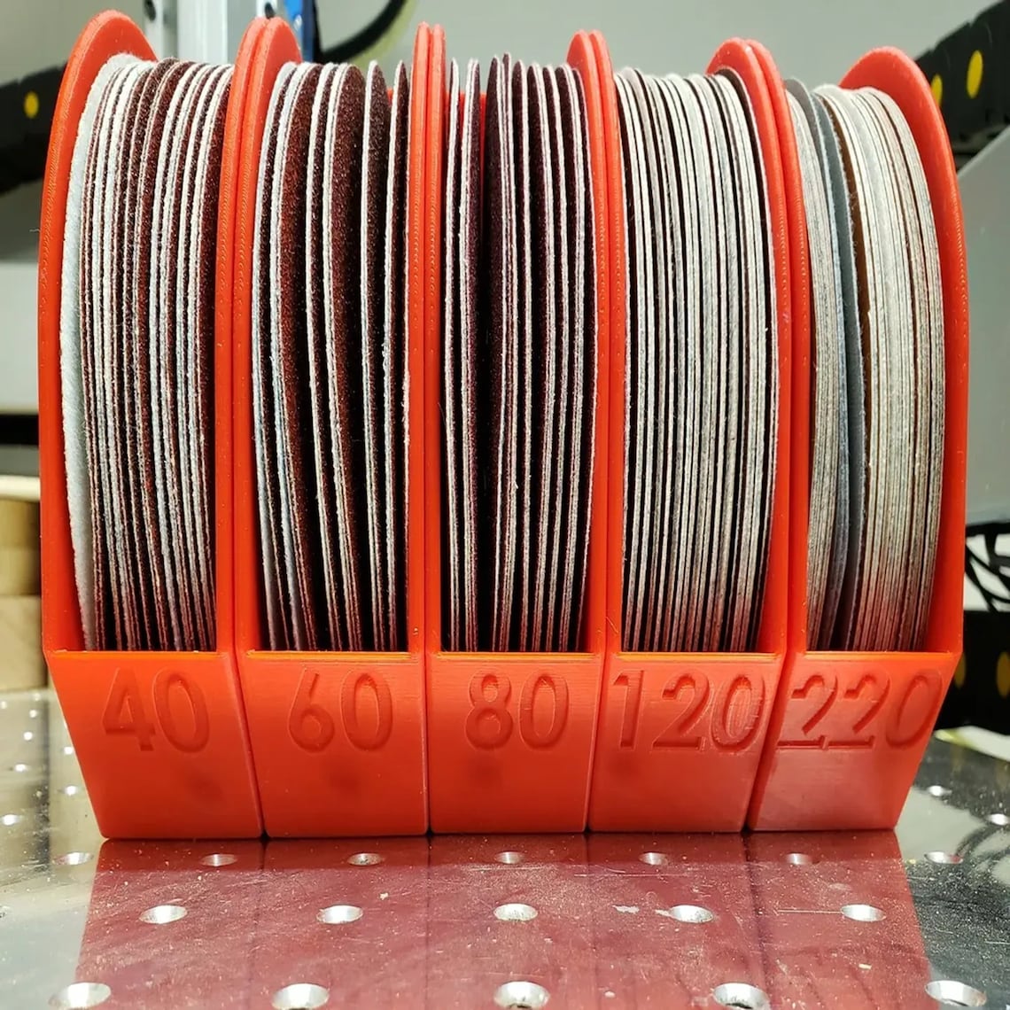 5in Sanding Disk Organizer, Workshop Storage Solution, Garage Tool ...