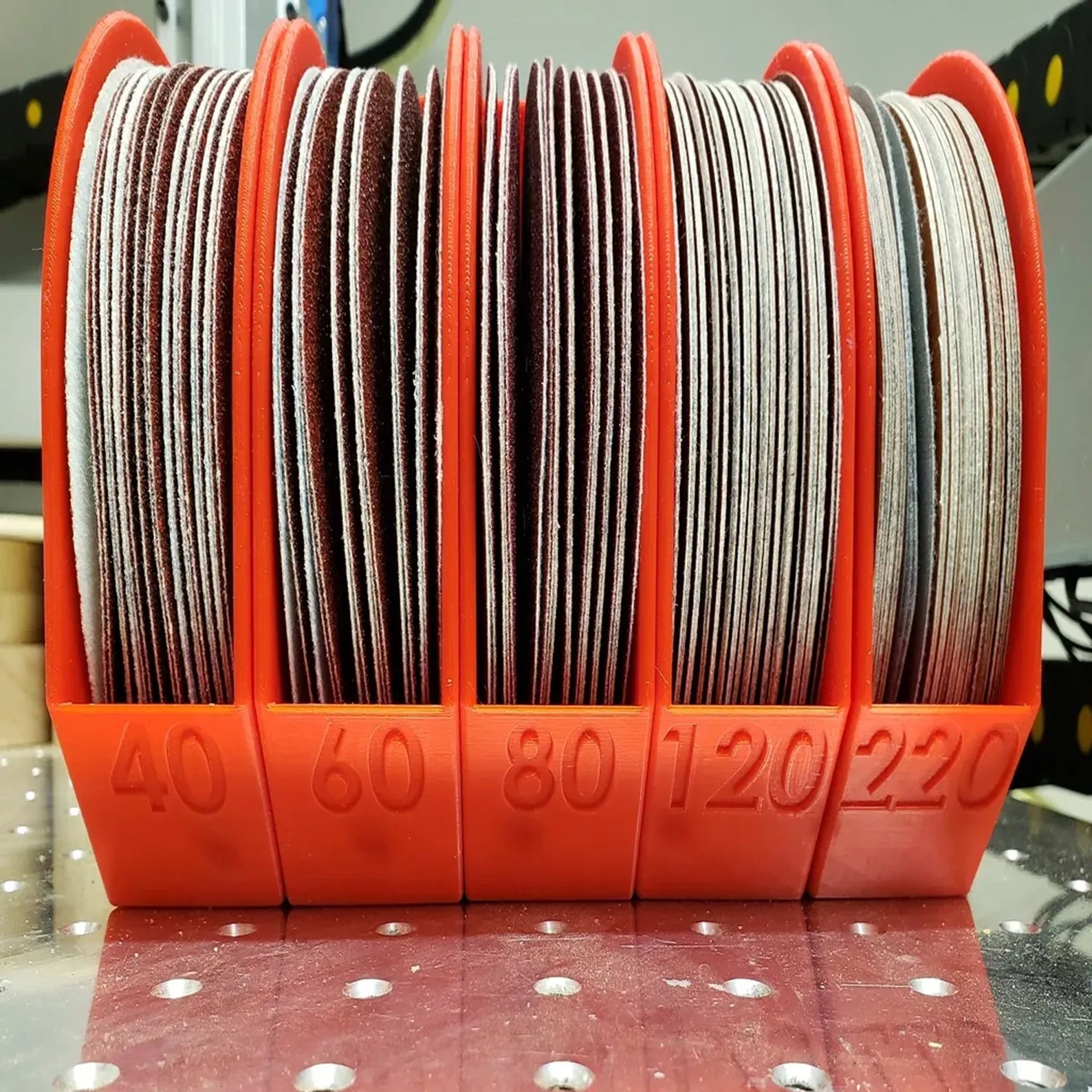 5in Sanding Disk Organizer, Workshop Storage Solution, Garage Tool ...