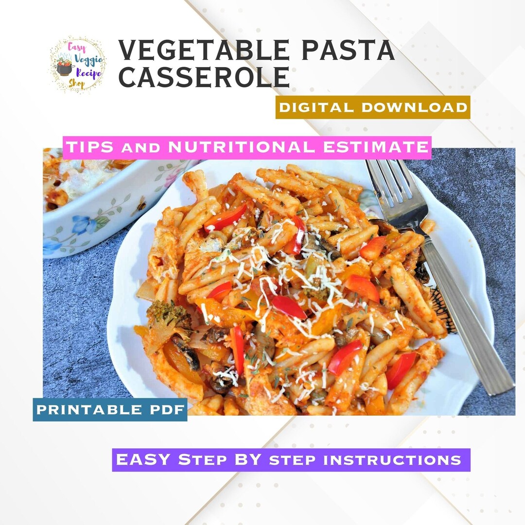 Baked Pasta | Pasta Casserole | Digital Download | Recipe Printable - Etsy