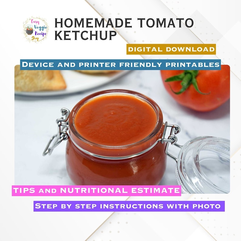 Tomato Ketchup Recipe | Digital Download | Printable - Etsy