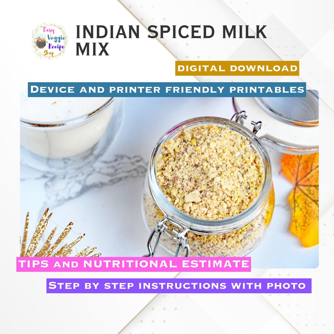 Indian Spiced Milk Mix Recipe | Digital Download | Printable - Etsy