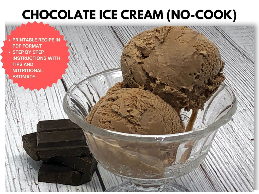 Chocolate Ice Cream Recipe PDF | Printable | Digital Download - Etsy
