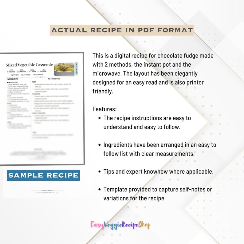 Chocolate Fudge Recipe | Instant Digital Download | Printable Recipe - Etsy