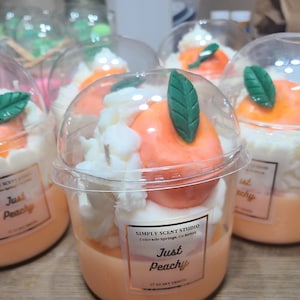 Large Just Peachy Dessert Candle - Etsy