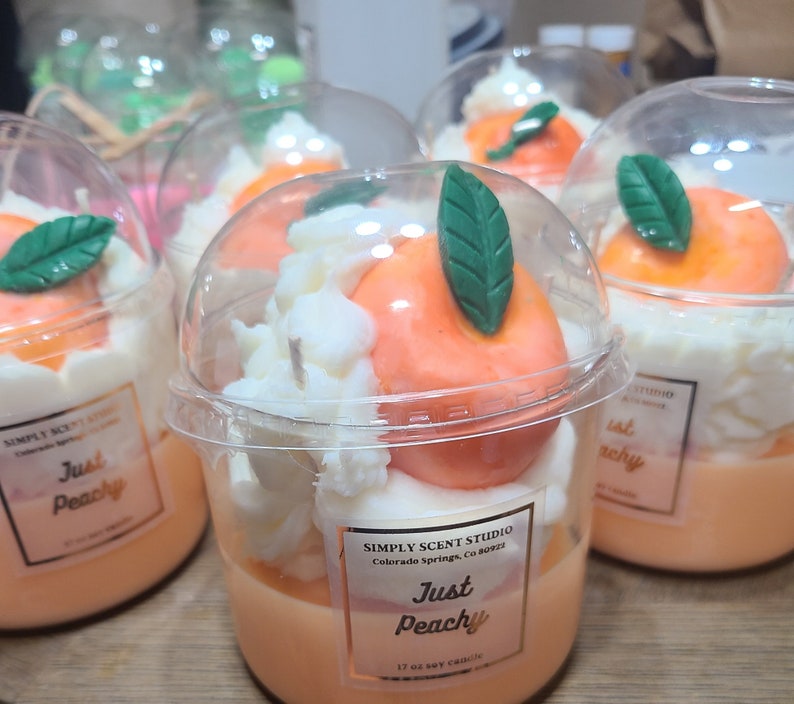 Large Just Peachy Dessert Candle - Etsy