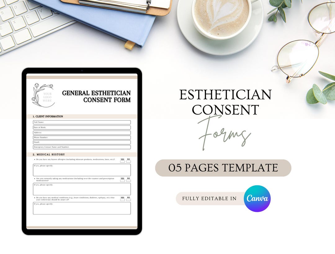 Esthetician Consent Form Template, Editable Spa Client Agreement ...