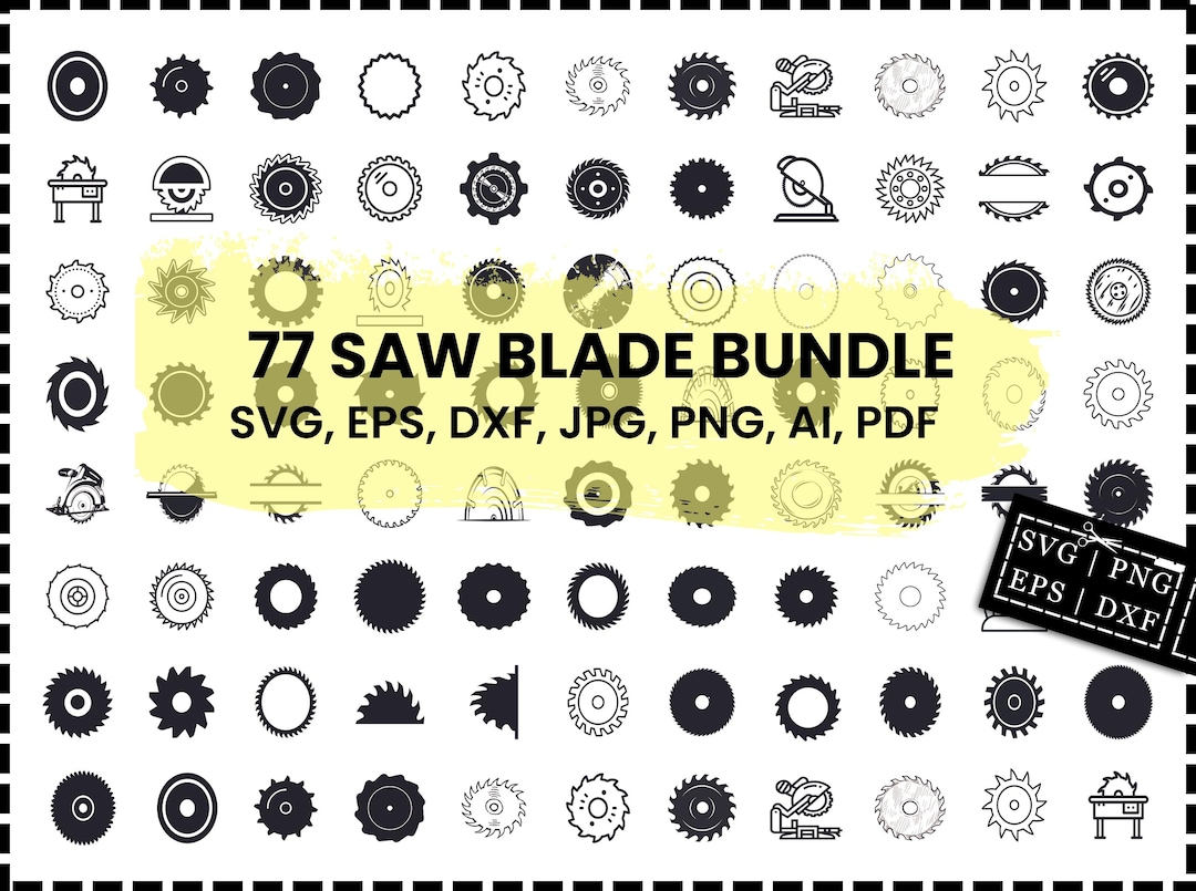 Saw Blade Svg Bundle, Saw Blade Svg, Saw Blade Dxf, Saw Blade Png, Saw ...