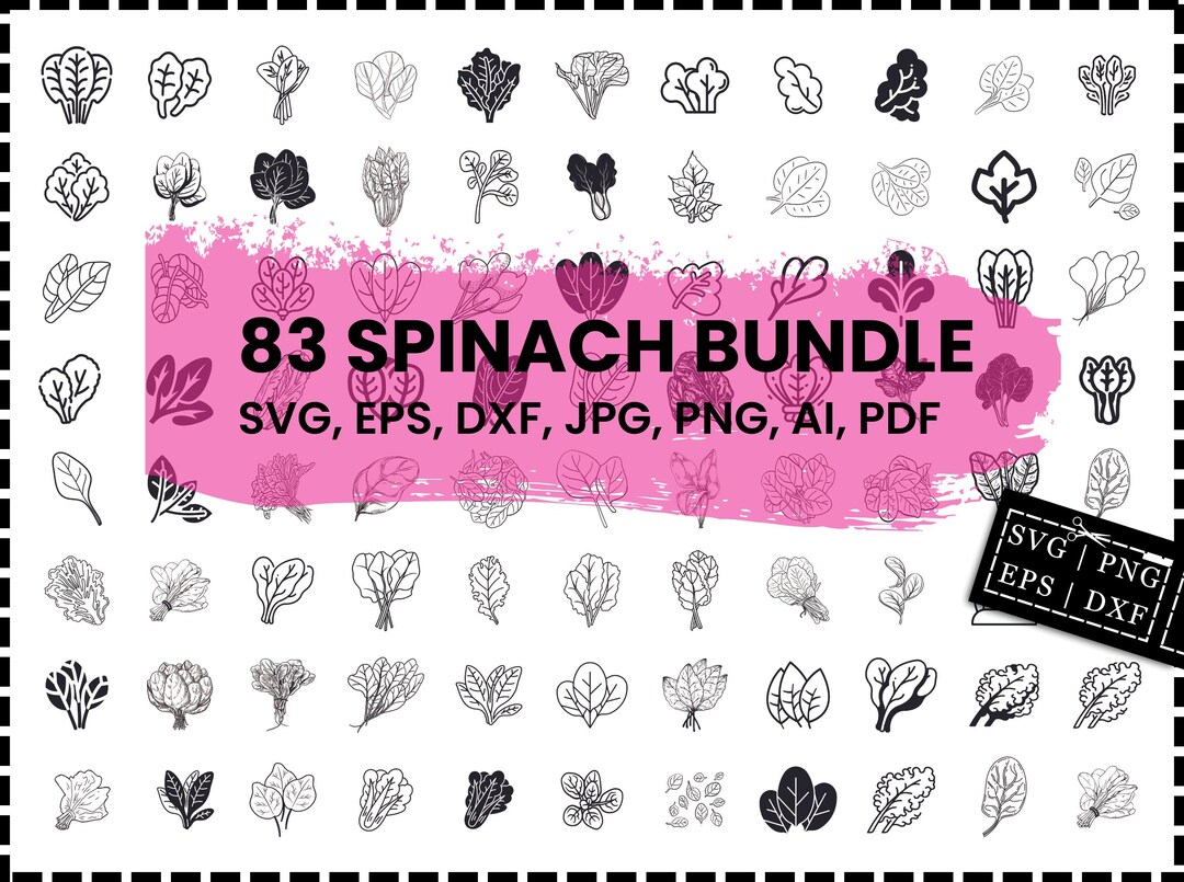 Spinach Svg Bundle, Spinach Svg, Spinach Clipart, Vegetables Svg ...