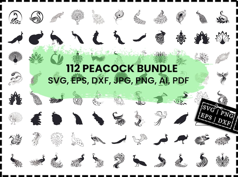 Peacock Svg Bundle, Peacock Dxf, Peacock Png, Peacock Eps, Peacock ...