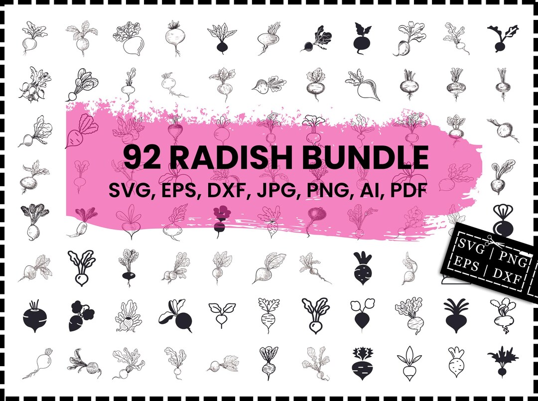 Radish Svg Bundle, Radish Svg, Vegetables Svg Bundle, Vegetable Svg ...