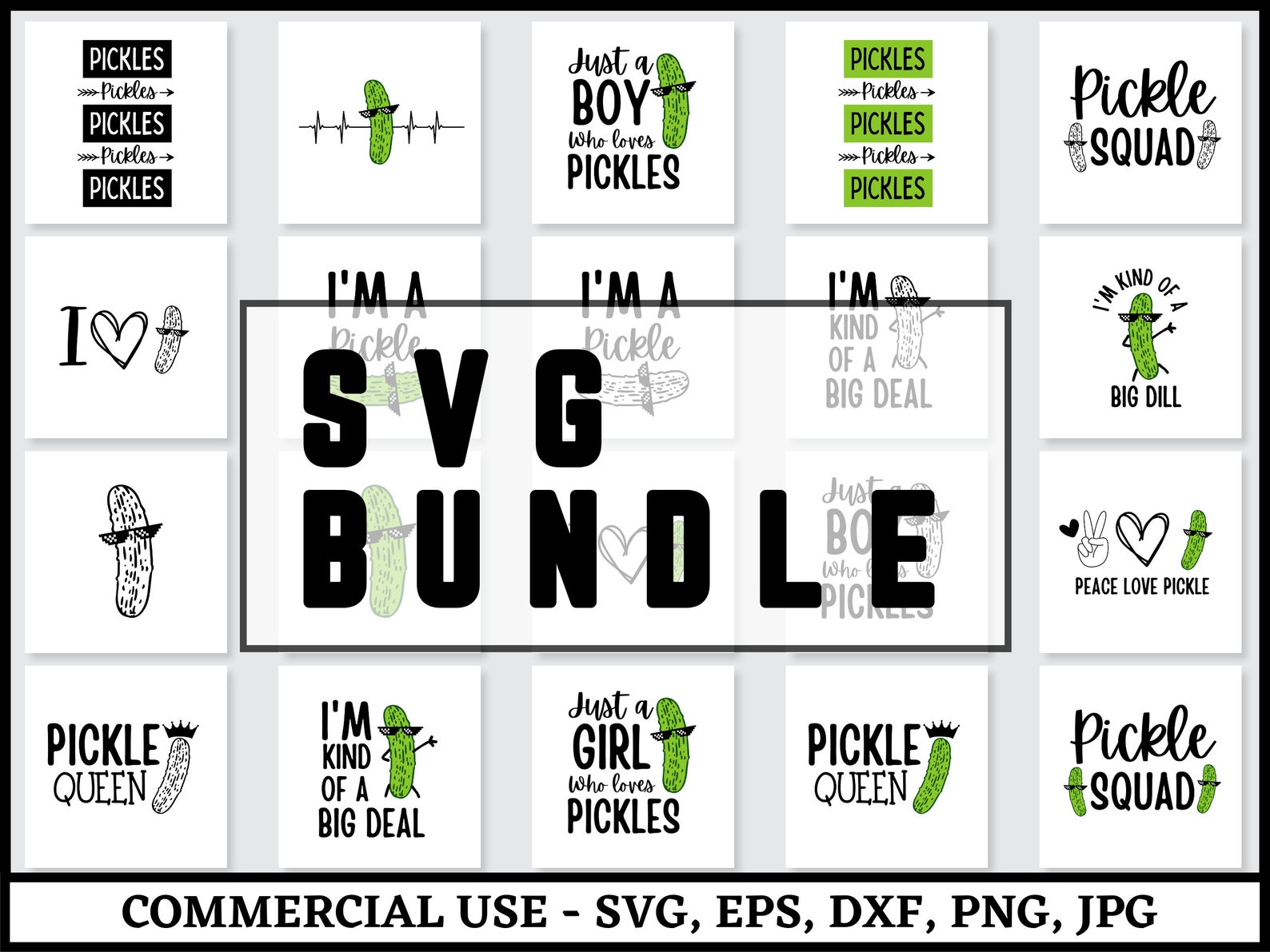 Pickle Svg Bundle, Instant Download, Pickle Png, Pickle Clipart, Pickle ...