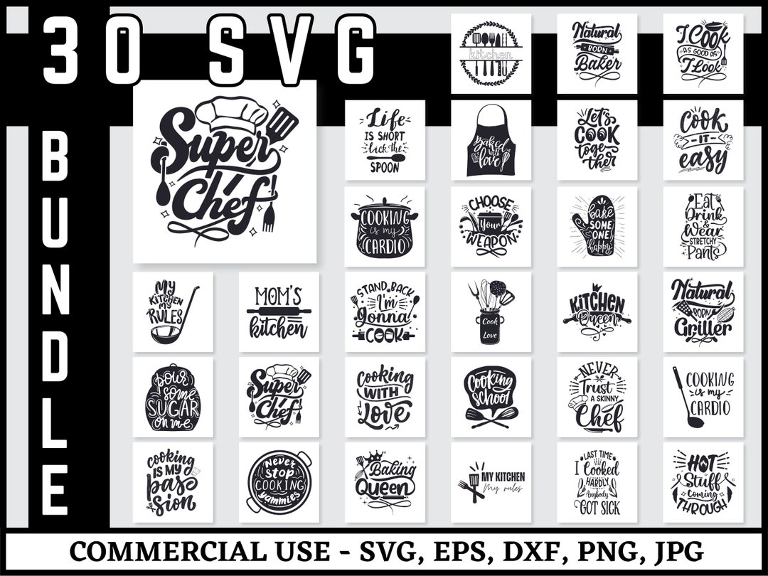 Kitchen Svg, Kitchen Cut File, Cooking Svg, Kitchen Svg Files for ...