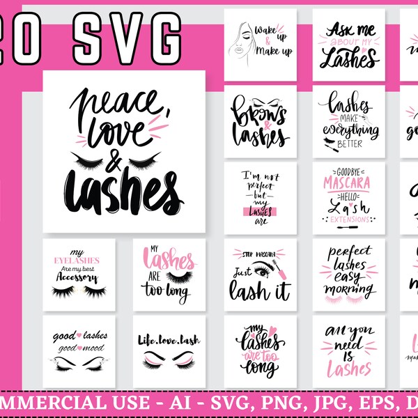 Lashes Svg - Etsy