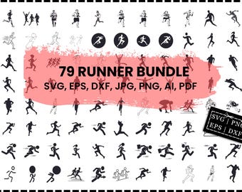 Runner Svg Bundles, Runner Clipart, Runner PNG, Runner Cut Files ...