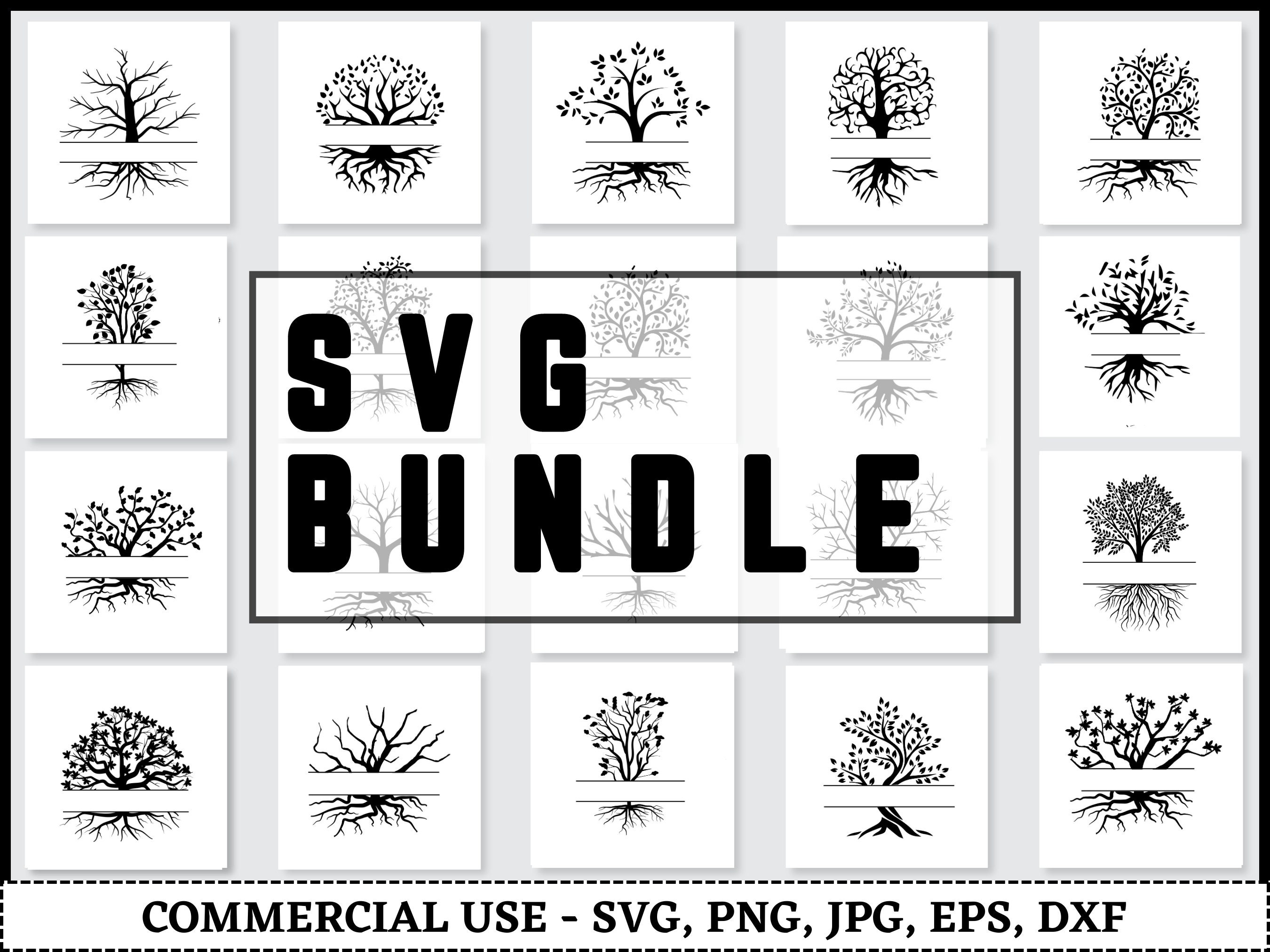 Tree SVG Bundle, Tree Silhouette Svg, Tree SVG, Trees Svg, Forest Svg ...