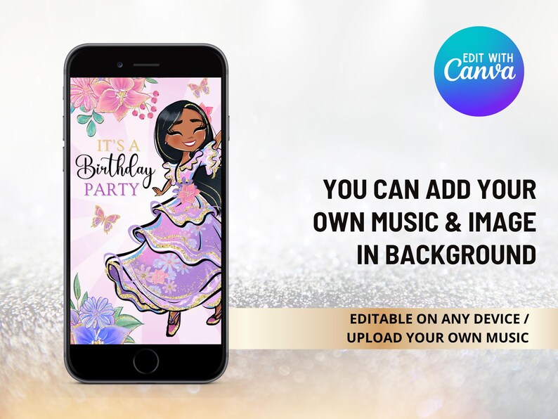 Editable Encanto Birthday Party Invites, Encanto Mobile Birthday ...