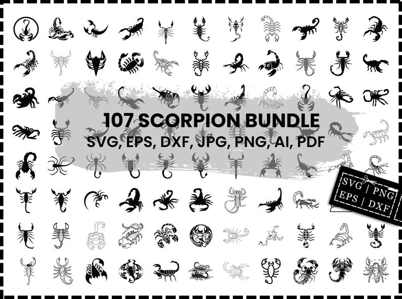 Scorpion Svg Bundle, Scorpion Dxf, Scorpion Png, Scorpion Eps, Scorpion Vector, Scorpion Cut ...