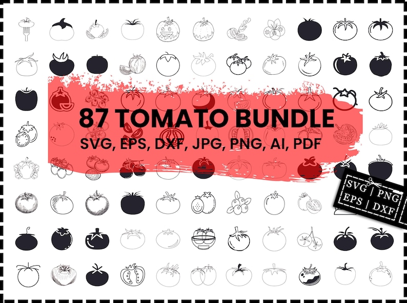 Tomato Svg Bundle, Tomato Svg, Svg Bundle, Food Svg, Vegetable Svg ...