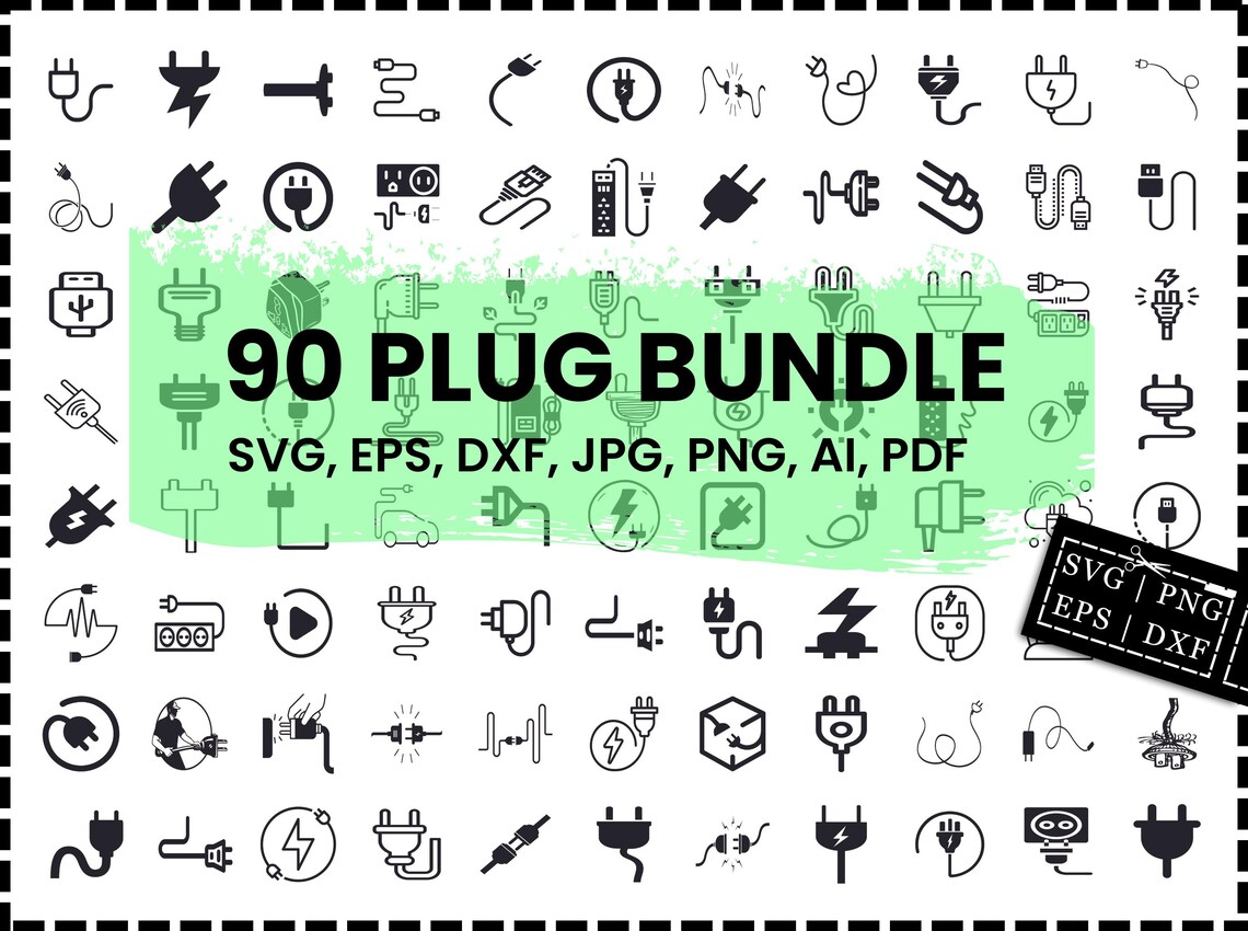 Plug Svg Bundle, Plug Png Bundle, Plug Clipart, Plug Svg Cut Files for ...