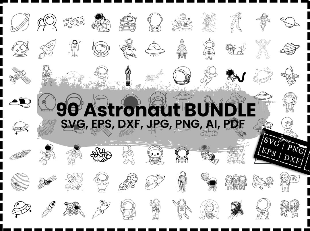 Astronaut SVG Bundle, Astronaut Clipart, Space, Astronaut Cut Files for ...