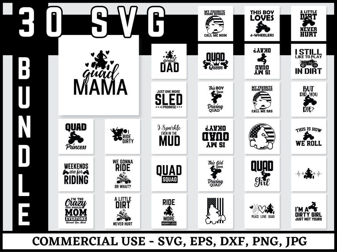 Quad Svg Bundle, Quad Png Bundle, Four Wheeler Svg Bundle, Four Wheeler ...