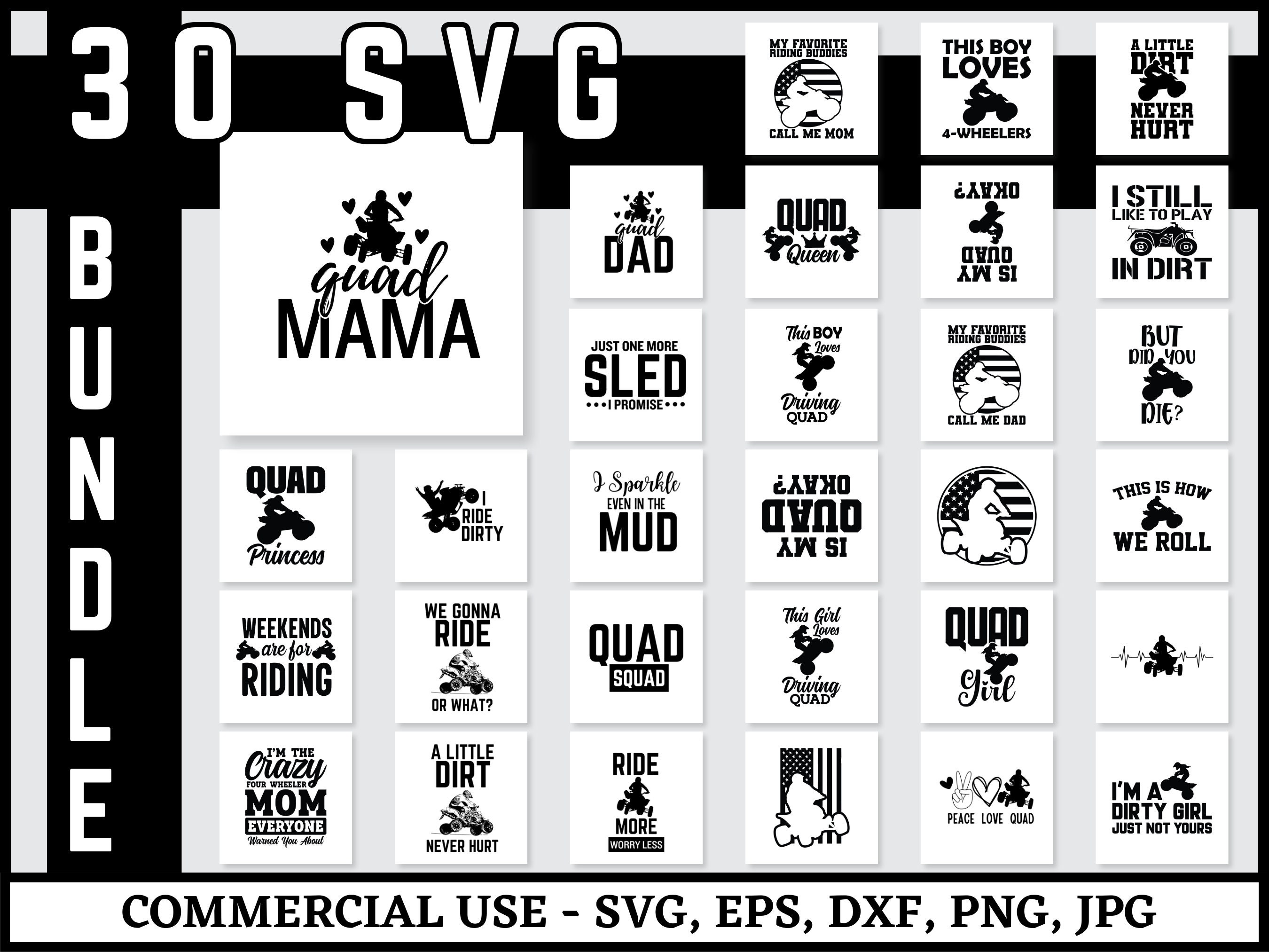 Quad Svg Bundle, Quad Png Bundle, Four Wheeler Svg Bundle, Four Wheeler ...