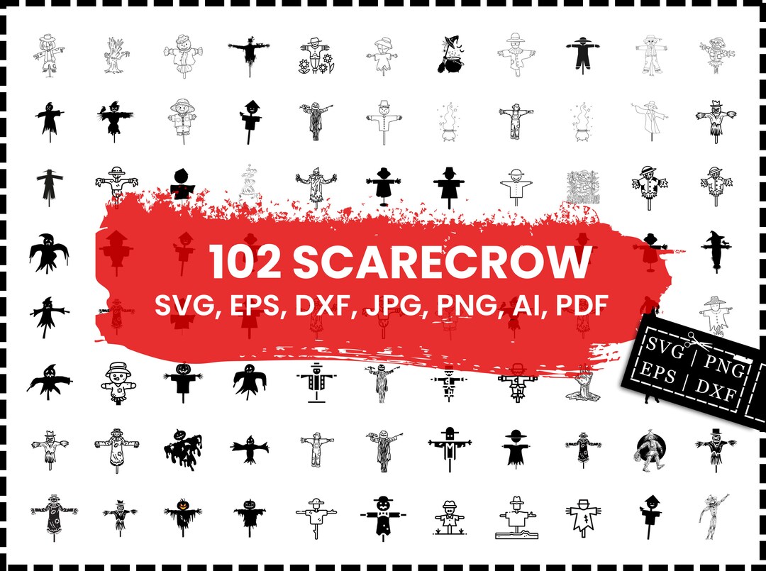 Scarecrow Svg Bundle, Scarecrow Dxf, Scarecrow Png, Scarecrow Eps ...